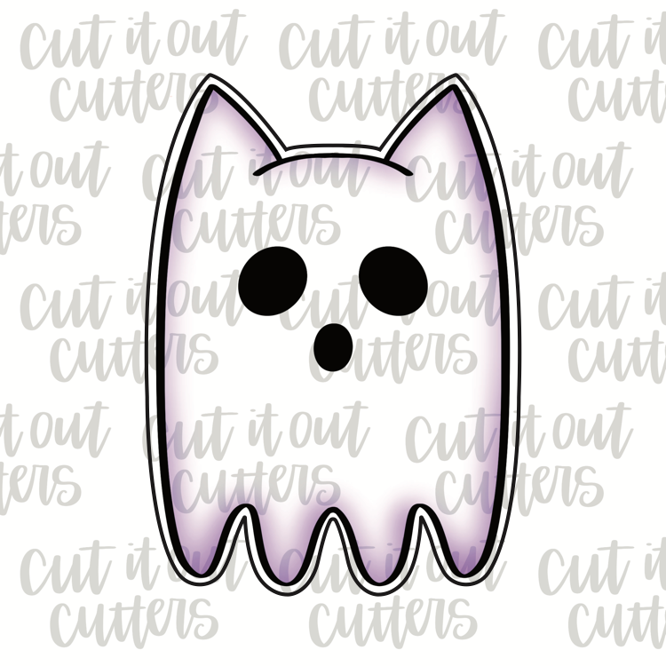 Ghost Cat Cookie Cutter – Cut It Out Cutters