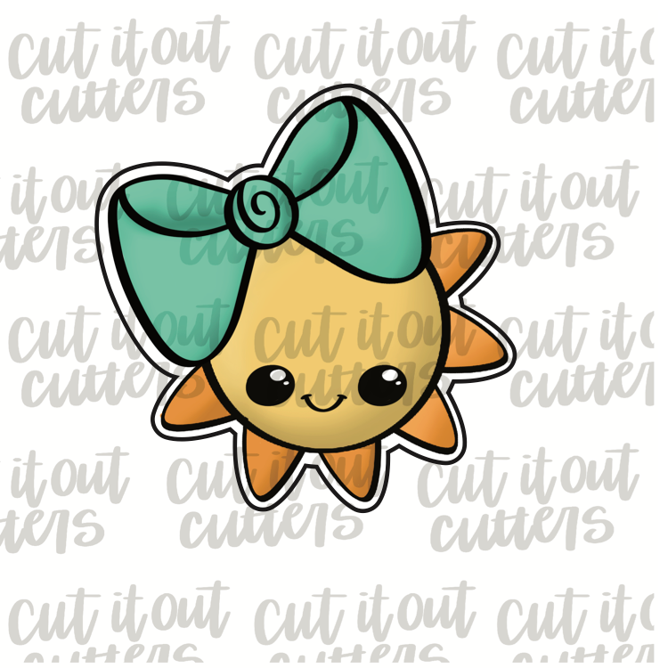 Girly Sun Cookie Cutter – Cut It Out Cutters