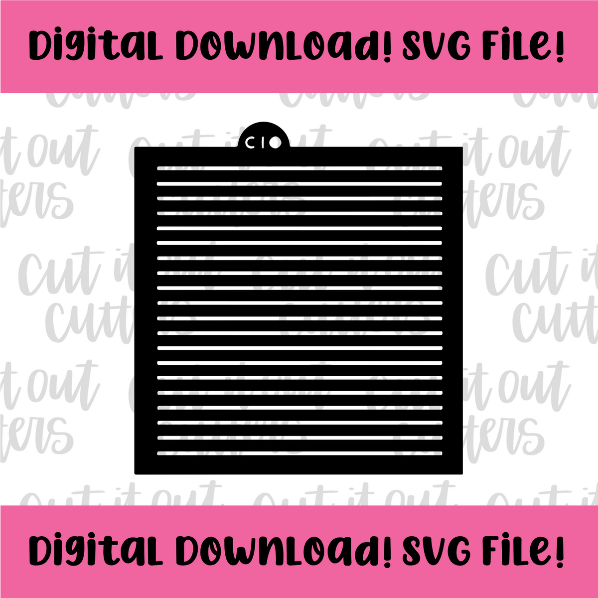 DIGITAL DOWNLOAD SVG File for Horizontal Lines Stencil – Cut It Out Cutters