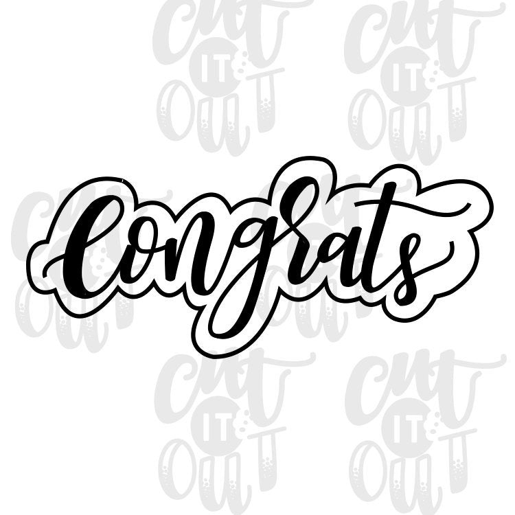 Congrats Cookie Cutter – Cut It Out Cutters