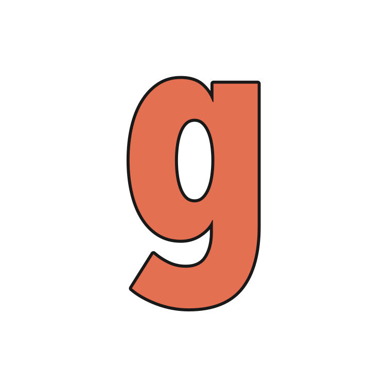 Block Letter Lowercase g Cookie Cutter – Cut It Out Cutters