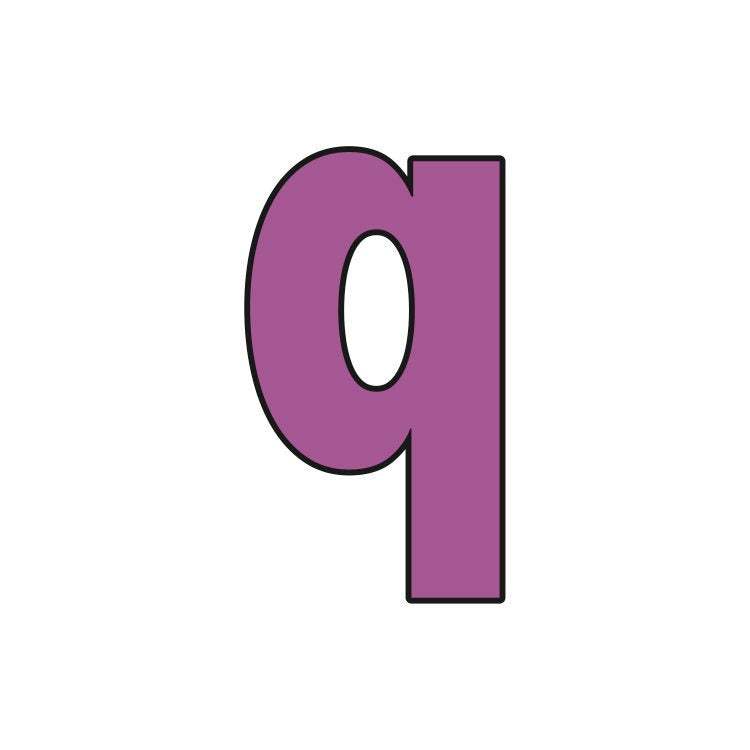 Block Letter Lowercase q Cookie Cutter