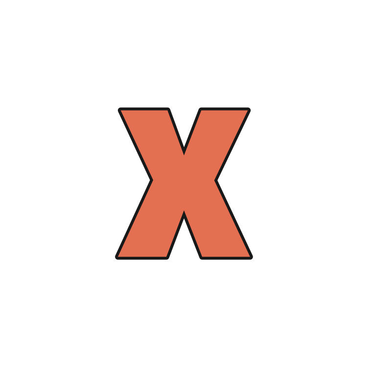 Block Letter Lowercase x Cookie Cutter – Cut It Out Cutters