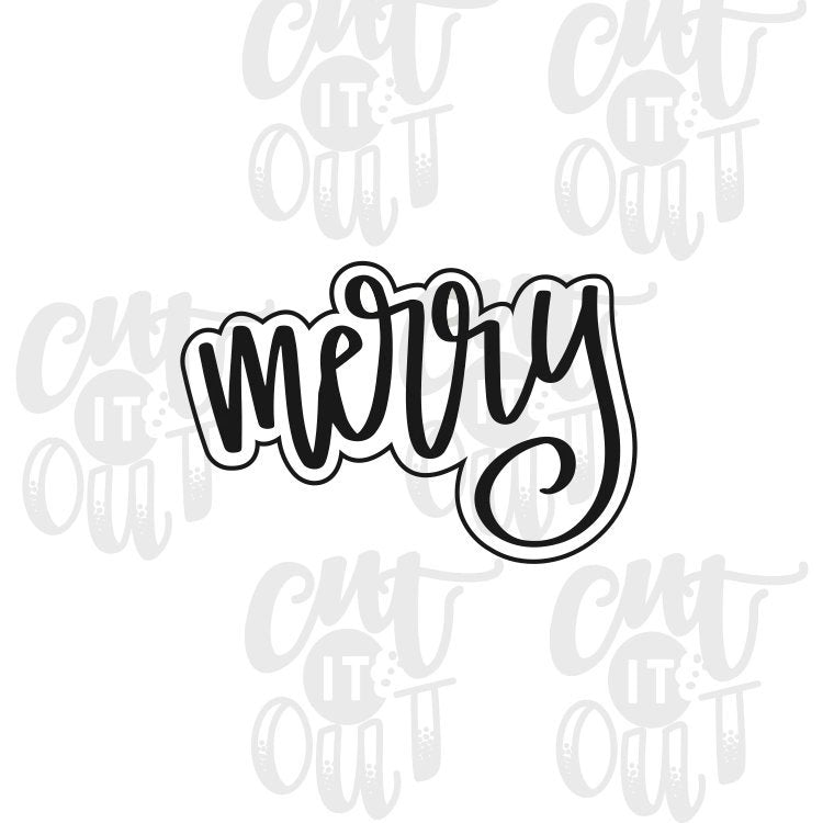 Merry Cookie Cutter – Cut It Out Cutters