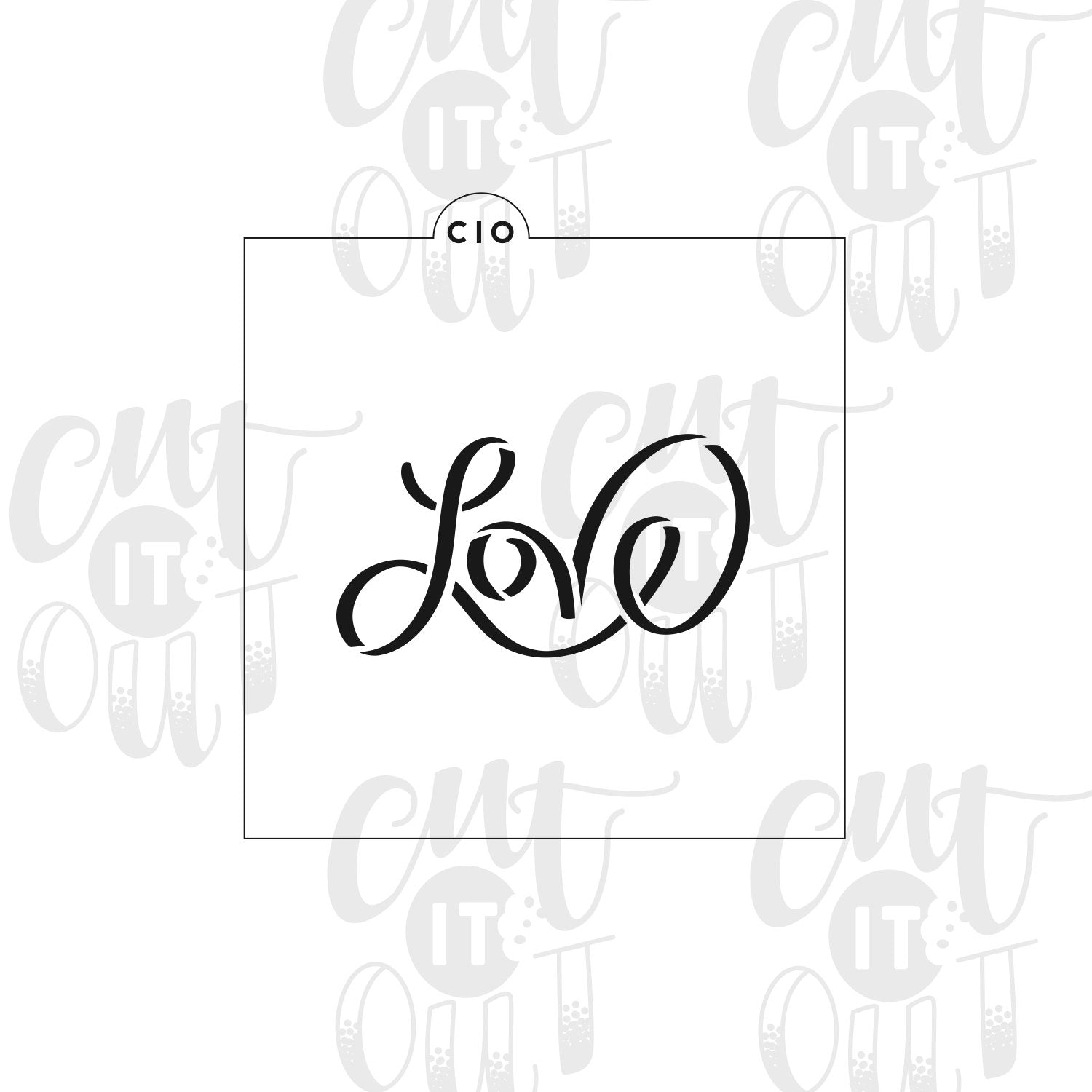 Love (Script) Cookie Stencil – Cut It Out Cutters