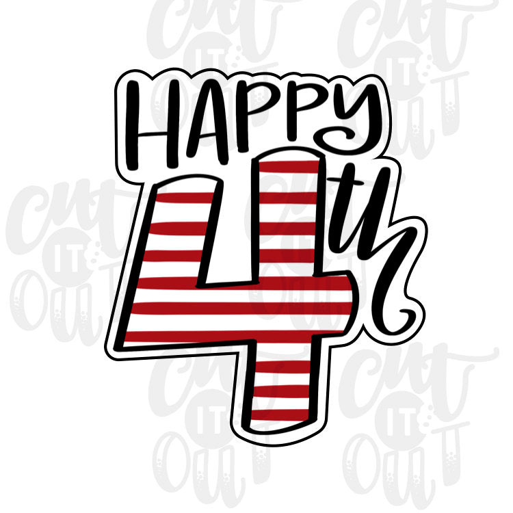 Happy 4th Cookie Cutter – Cut It Out Cutters