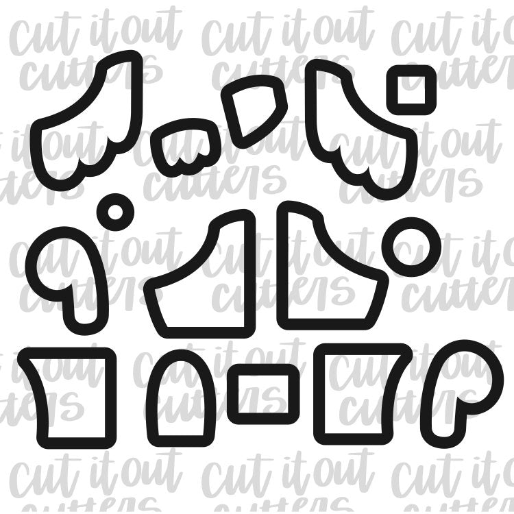 Gingerbread House Platter. 14 Piece Set. – Cut It Out Cutters