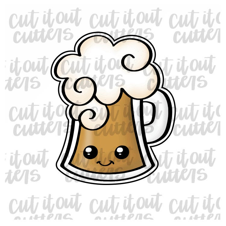 Foamy Beer Mug Cookie Cutter – Cut It Out Cutters