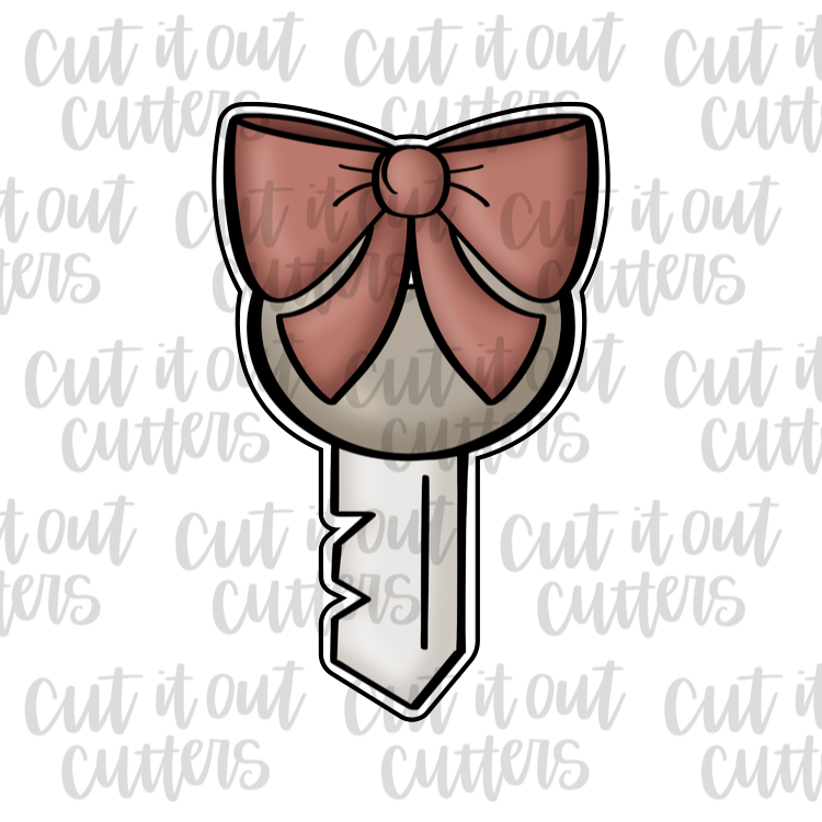 Key with Bow Cookie Cutter – Cut It Out Cutters
