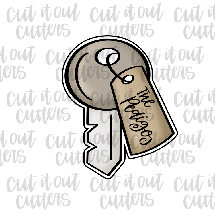 Key with Tag Cookie Cutter – Cut It Out Cutters