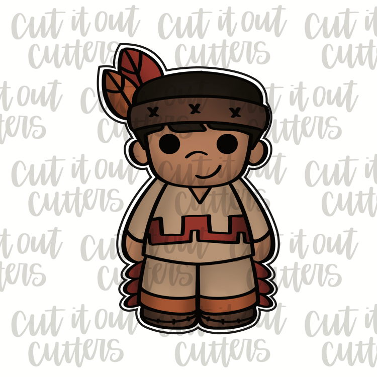 Native American Boy Cookie Cutter – Cut It Out Cutters