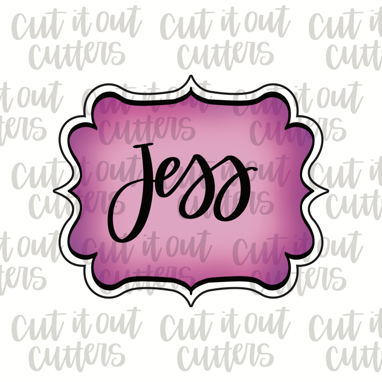 Jess Plaque Cookie Cutter – Cut It Out Cutters