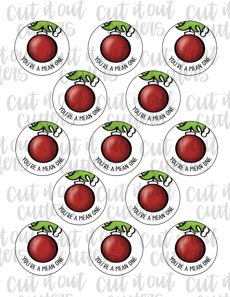 Mean One - 2" Circle Tags - Digital Download – Cut It Out Cutters
