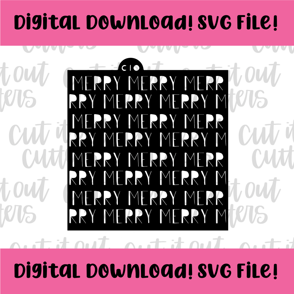 DIGITAL DOWNLOAD SVG File for Merry Merry Merry Stencil – Cut It Out ...