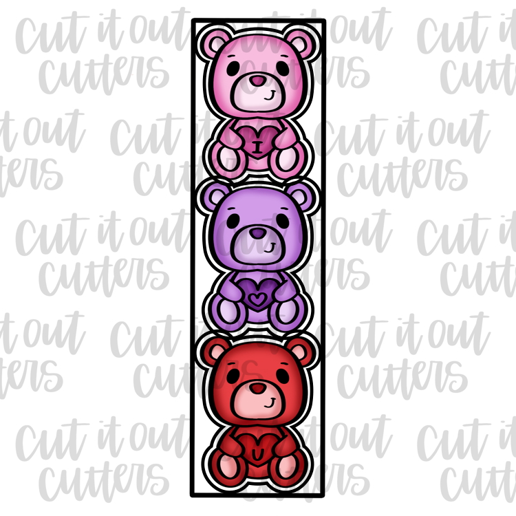 Mini Stackable Bear Cookie Cutter – Cut It Out Cutters
