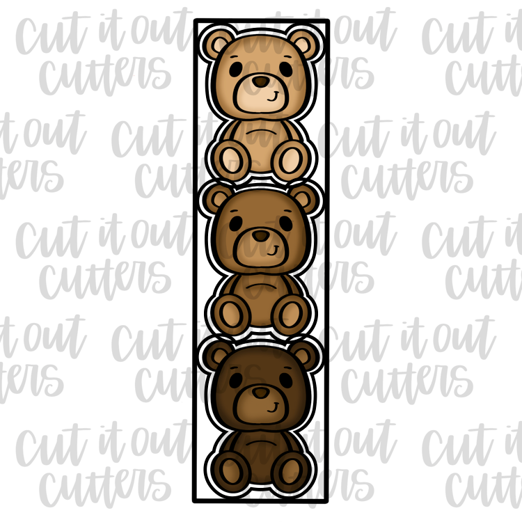 Mini Stackable Bear Cookie Cutter – Cut It Out Cutters