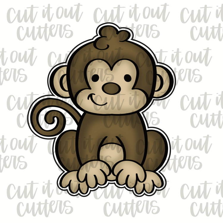 Monkey Cookie Cutter – Cut It Out Cutters