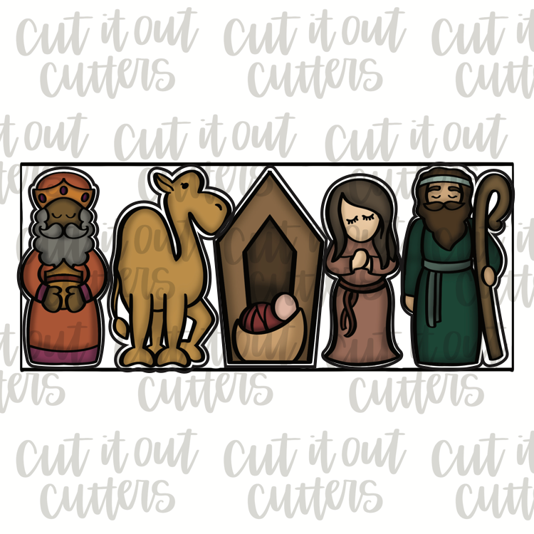 Nativity Cookie Stick Cutter Set – Cut It Out Cutters