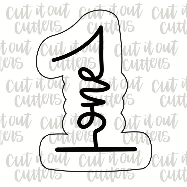 Lined One Cookie Cutter – Cut It Out Cutters