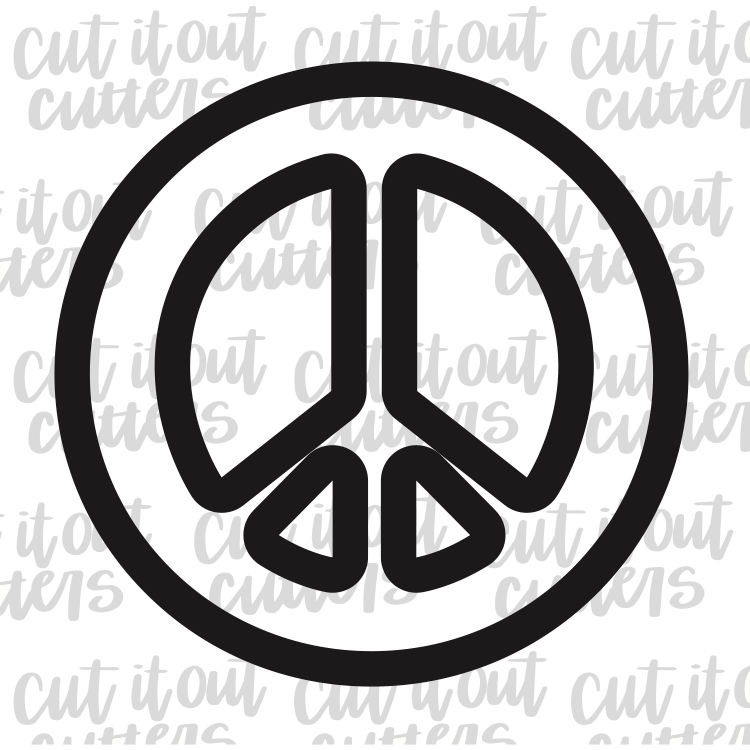 Peace Sign Cookie Cutter – Cut It Out Cutters