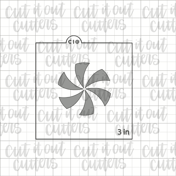 Single Peppermint Cookie Stencil – Cut It Out Cutters