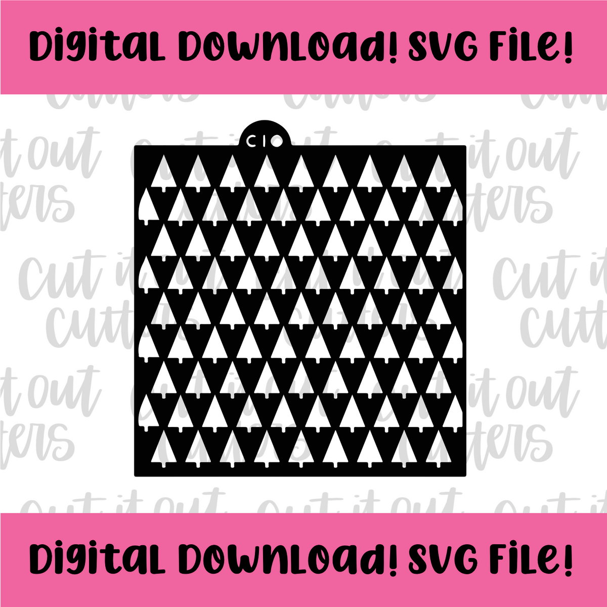 DIGITAL DOWNLOAD SVG File for Pointed Trees - Rows Stencil – Cut It Out ...
