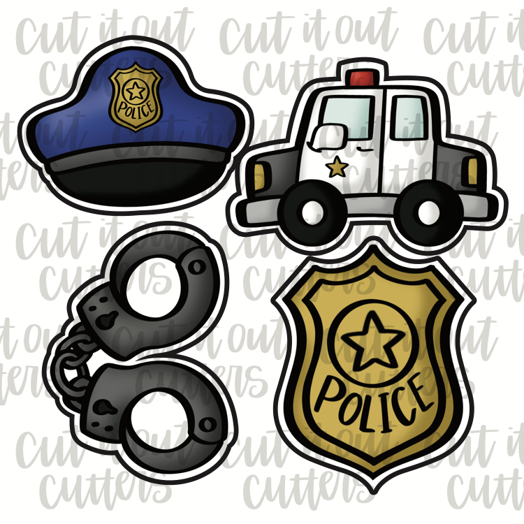 Police Officer Cookie Cutter Set – Cut It Out Cutters