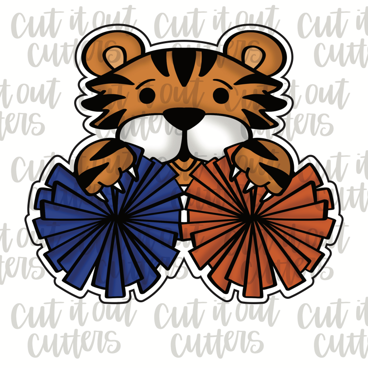 Pom Pom Tiger Cookie Cutter – Cut It Out Cutters