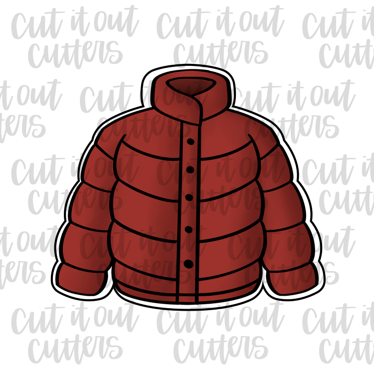Puffy Jacket Cookie Cutter – Cut It Out Cutters