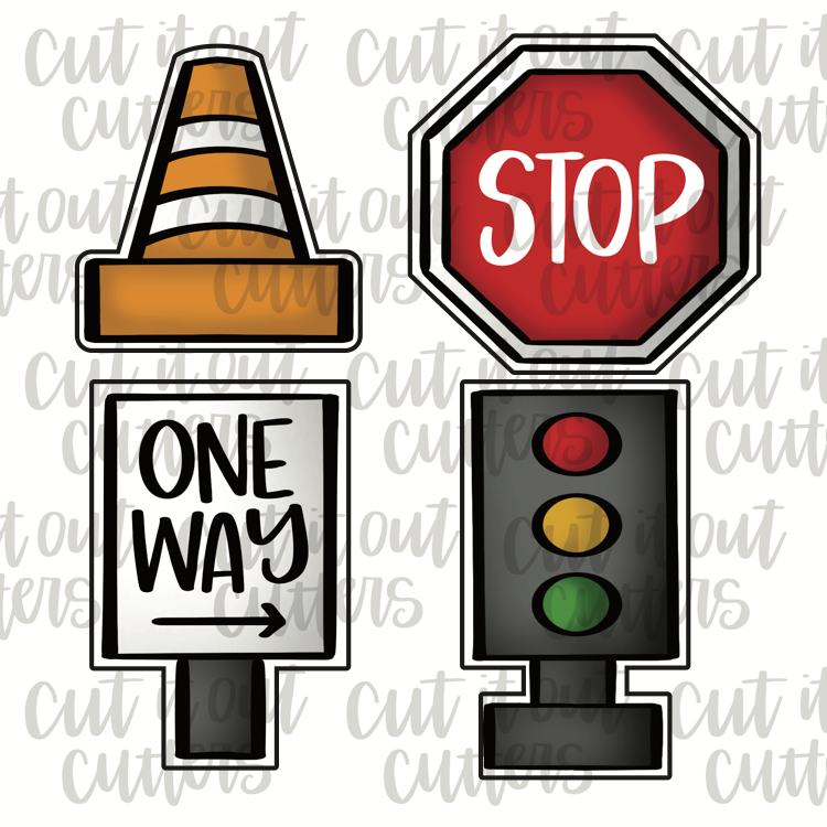 Road Signs Cookie Cutter Set – Cut It Out Cutters