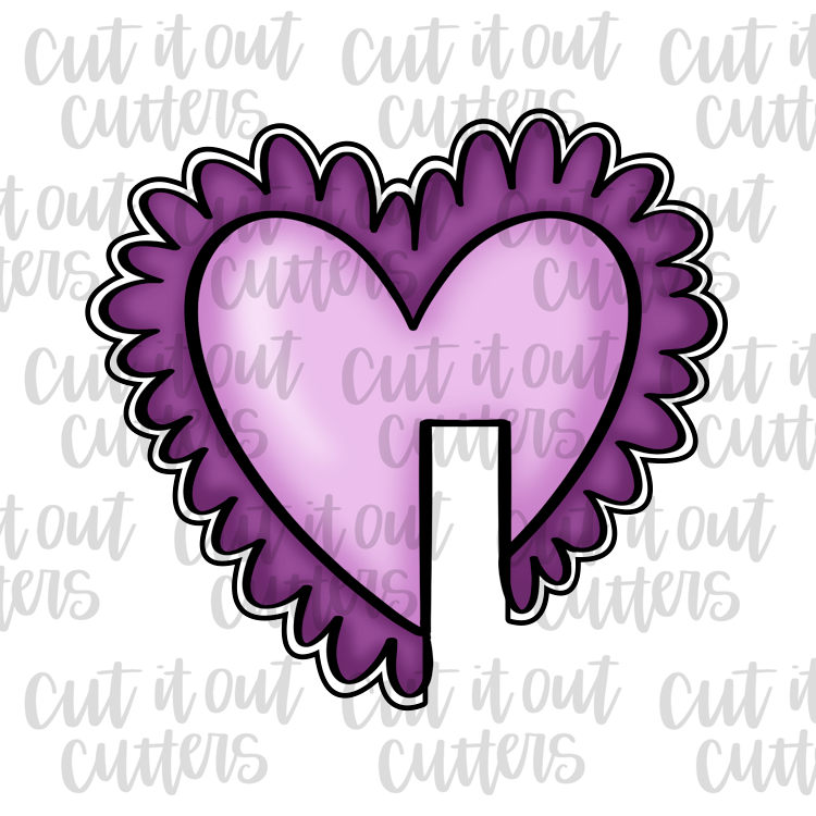 Ruffle Heart Muggie Cookie Cutter – Cut It Out Cutters