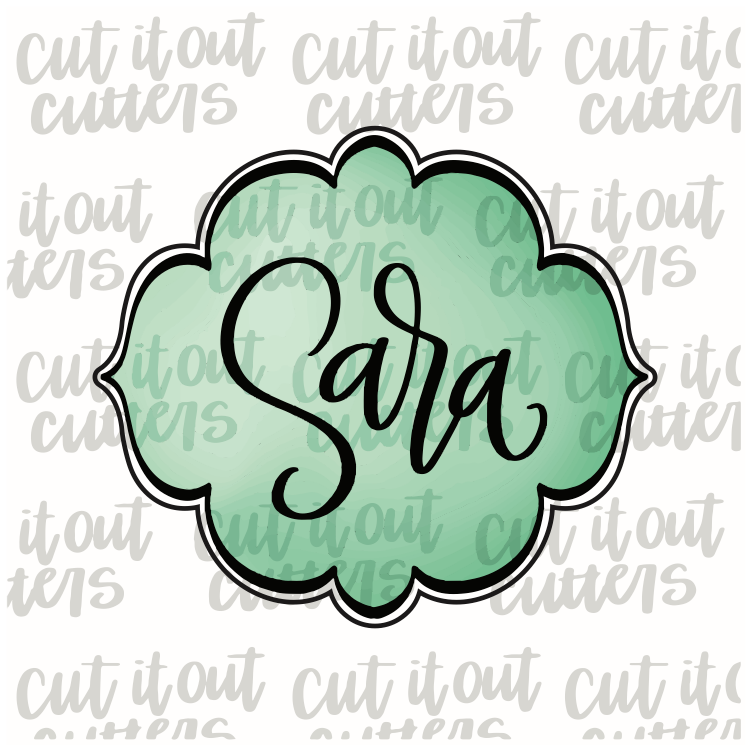 Sara Plaque Cookie Cutter – Cut It Out Cutters