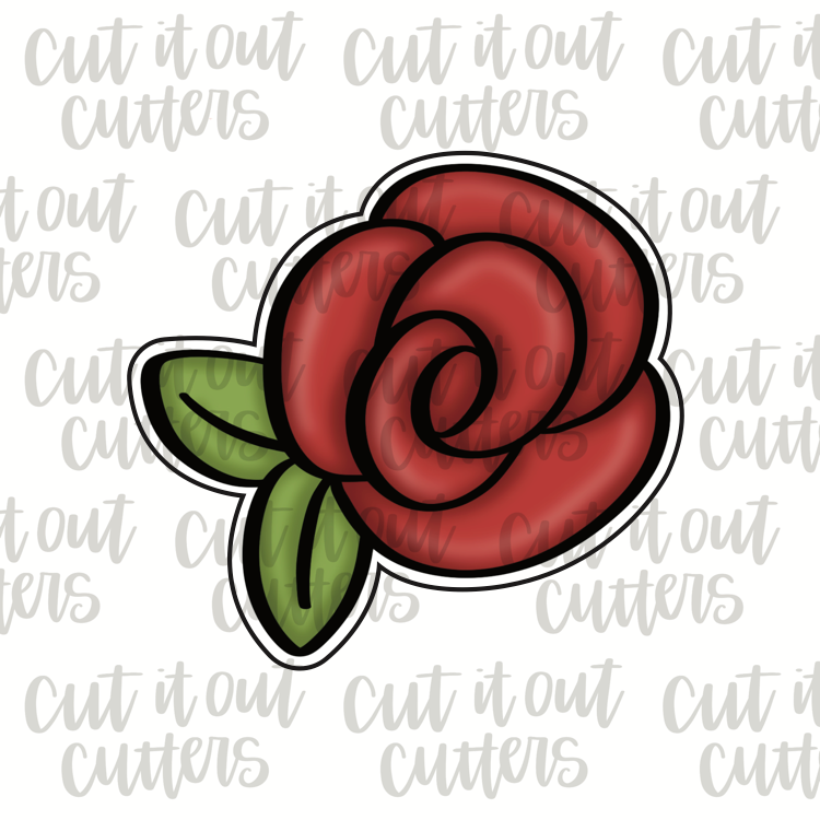 Single Rose Bloom Cookie Cutter – Cut It Out Cutters