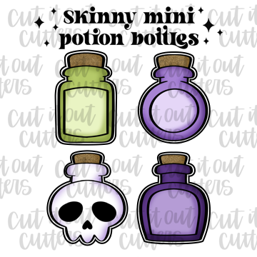 Skinny Mini Potion Bottles Cookie Cutter Set – Cut It Out Cutters