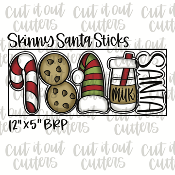 Skinny Santa Sticks Cookie Cutter Set – Cut It Out Cutters