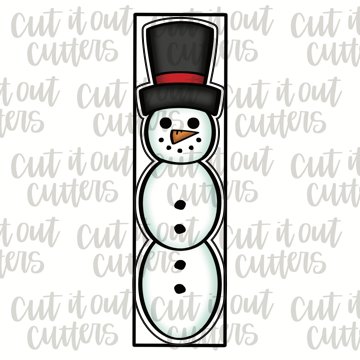 Skinny Snowman Cookie Cutter – Cut It Out Cutters