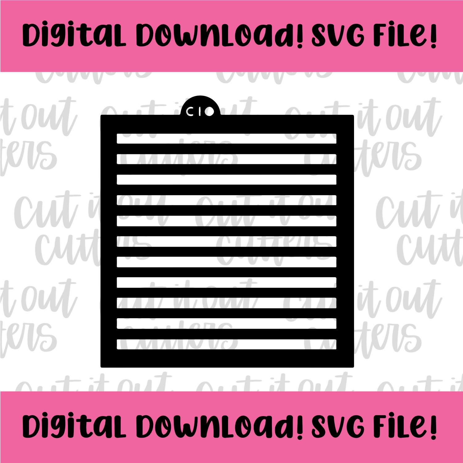 DIGITAL DOWNLOAD SVG File for Small Lines Stencil – Cut It Out Cutters