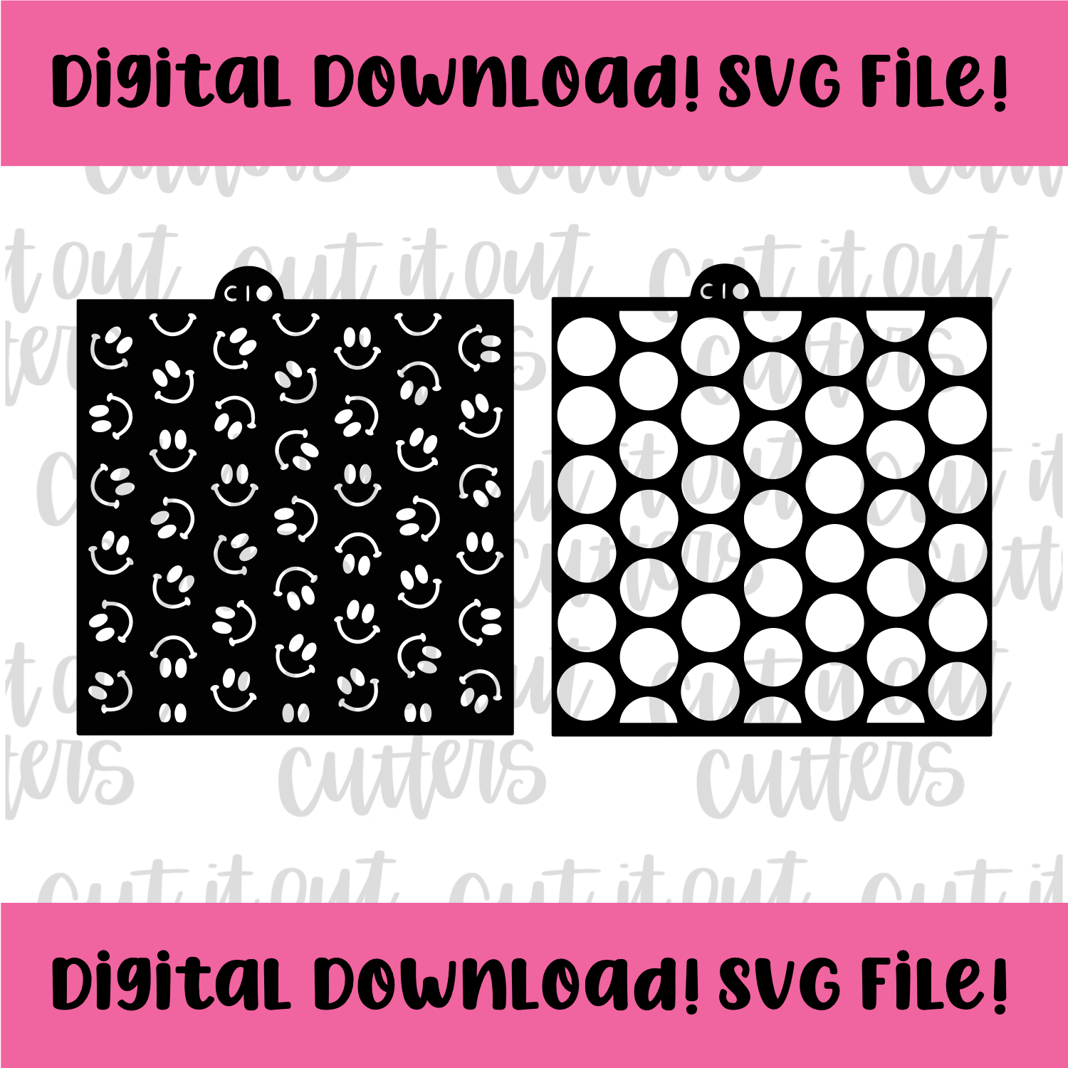 DIGITAL DOWNLOAD SVG File for Happy - Scattered Stencil – Cut It Out ...