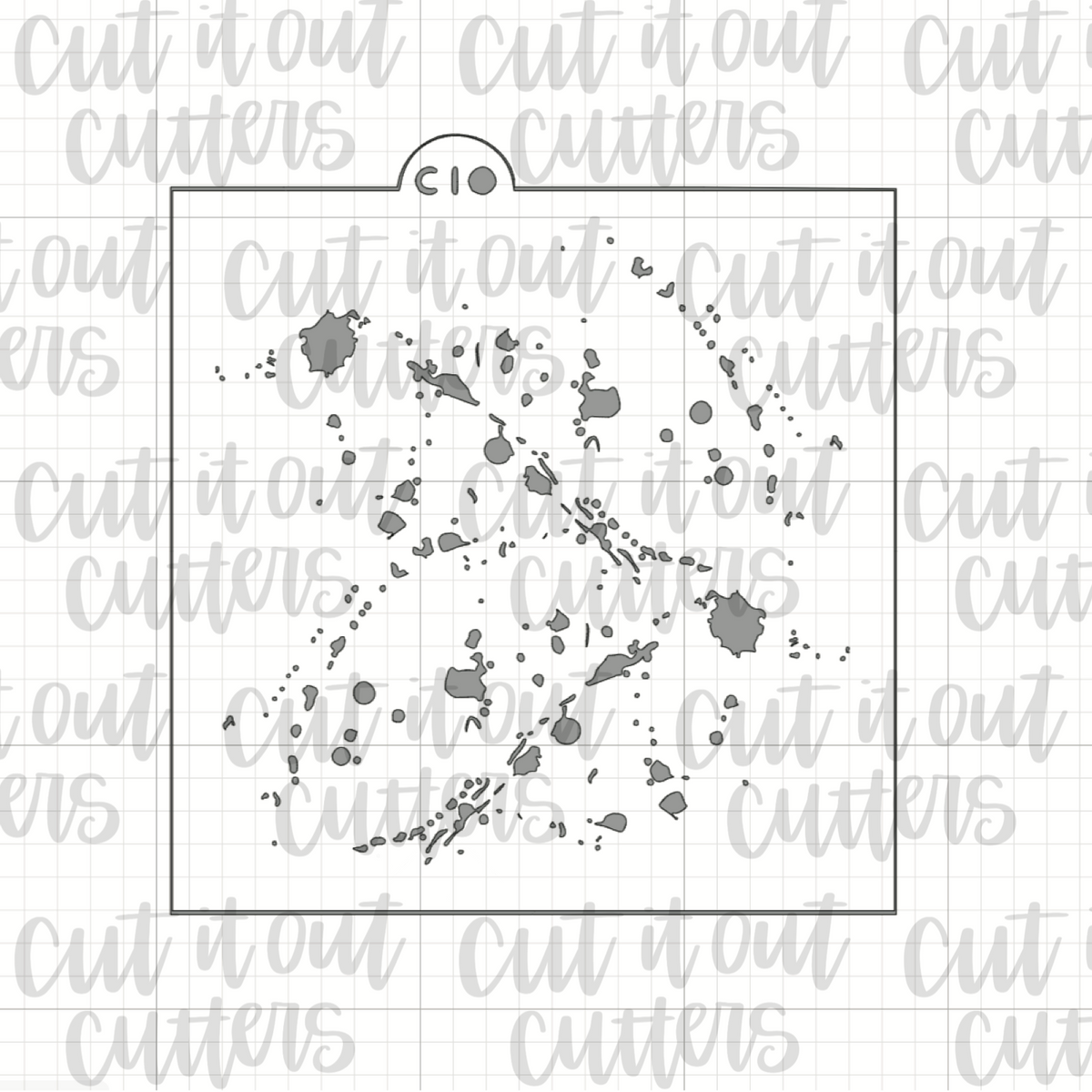 Blood Splatter Cookie Stencil – Cut It Out Cutters