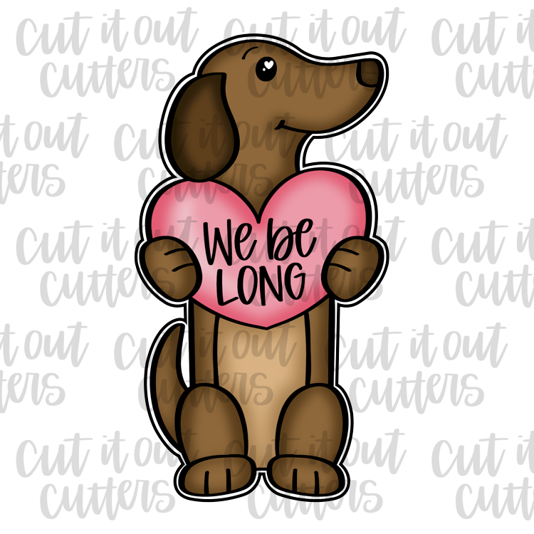Standing Love Weenie Cookie Cutter – Cut It Out Cutters