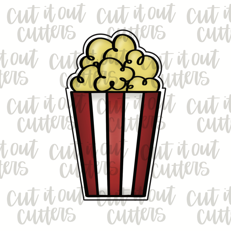 Tall Popcorn Cookie Cutter – Cut It Out Cutters